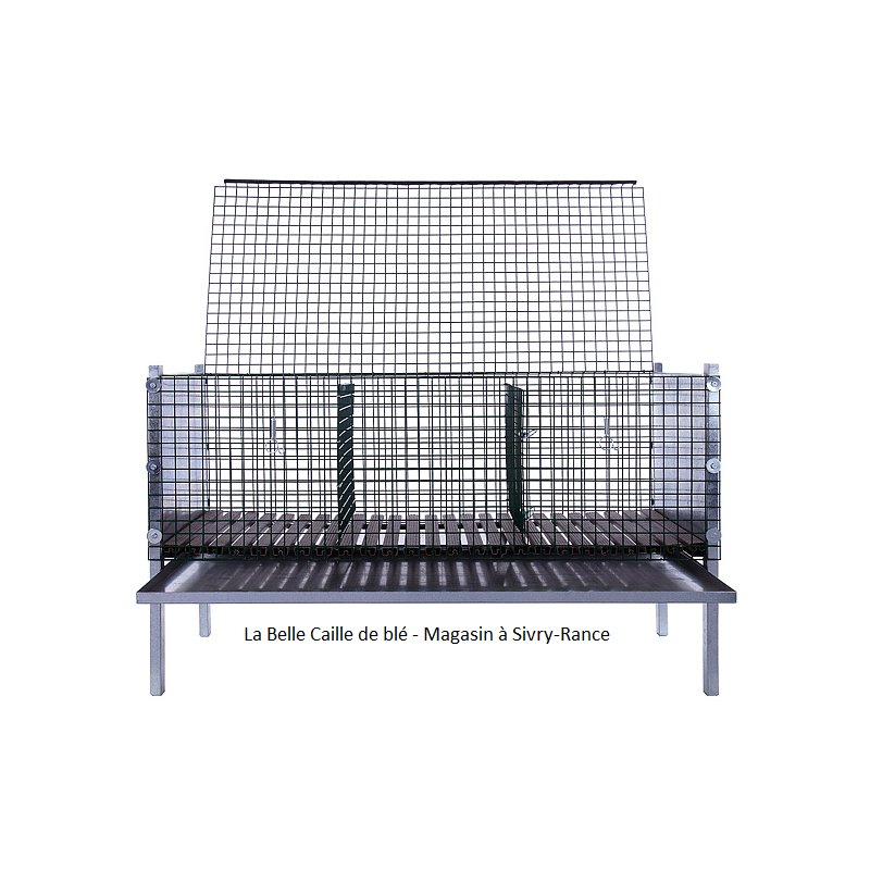 3-compartment rabbit cage